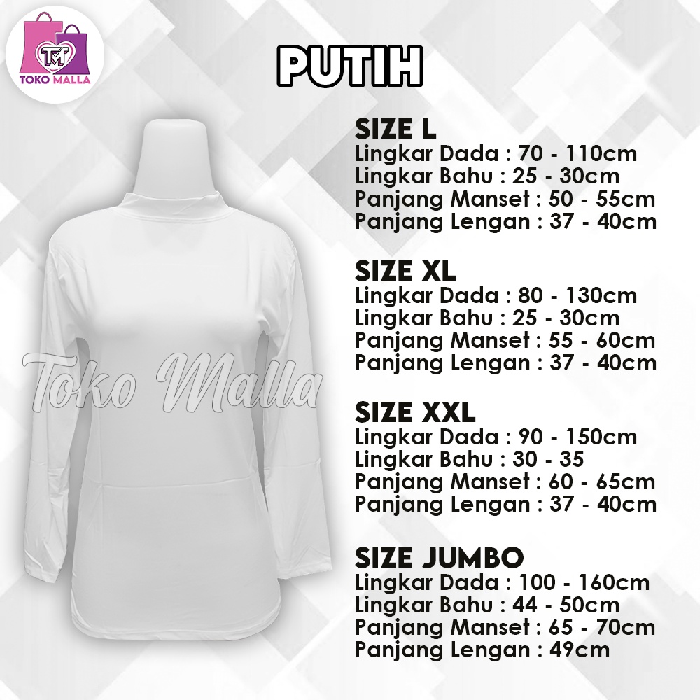Jual Baju Manset Kebaya Lengan Panjang Wanita Polos Bahan Spandek Balon ...