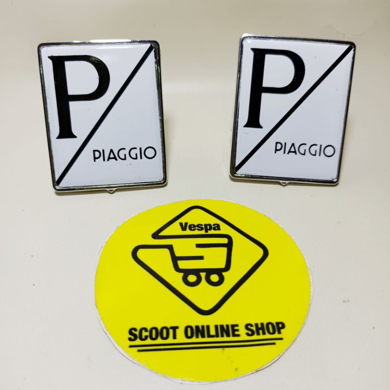 Jual Emblem Dasi Vespa Matic / Logo Piaggio / P Coret Vespa Matic ...