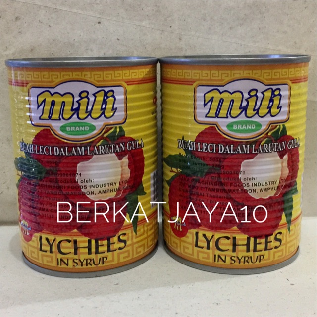 Jual Lychees Leci mili in syrup buah kaleng | Shopee Indonesia