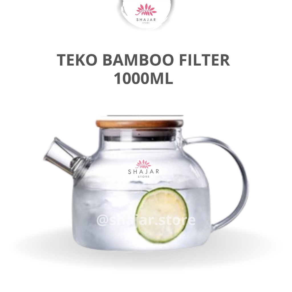 Jual TEKO BAMBOO FILTER 1000ML / TEKO KACA JSR PLUS SARINGAN / FILTER UNTUK REBUSAN SEDUHAN ...
