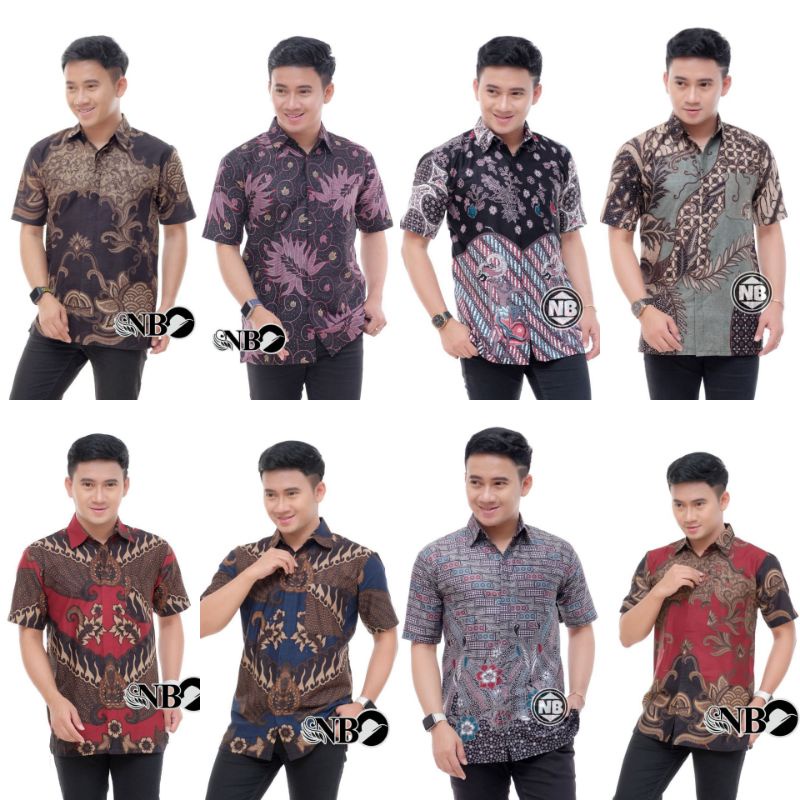 Jual Baju Hem Batik Pria Modern Model Terbaru Lengan Pendek Kancing ...