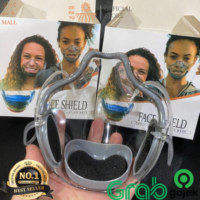 Jual masker transparan masker bening premium face shield akrilik new ...