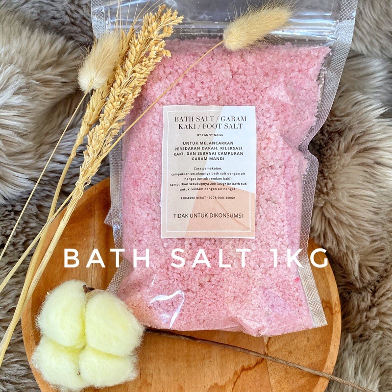 Jual BATH SALT ORGANIC 1kg GARAM MANDI EPSOM SALT / foot spa salt garam ...