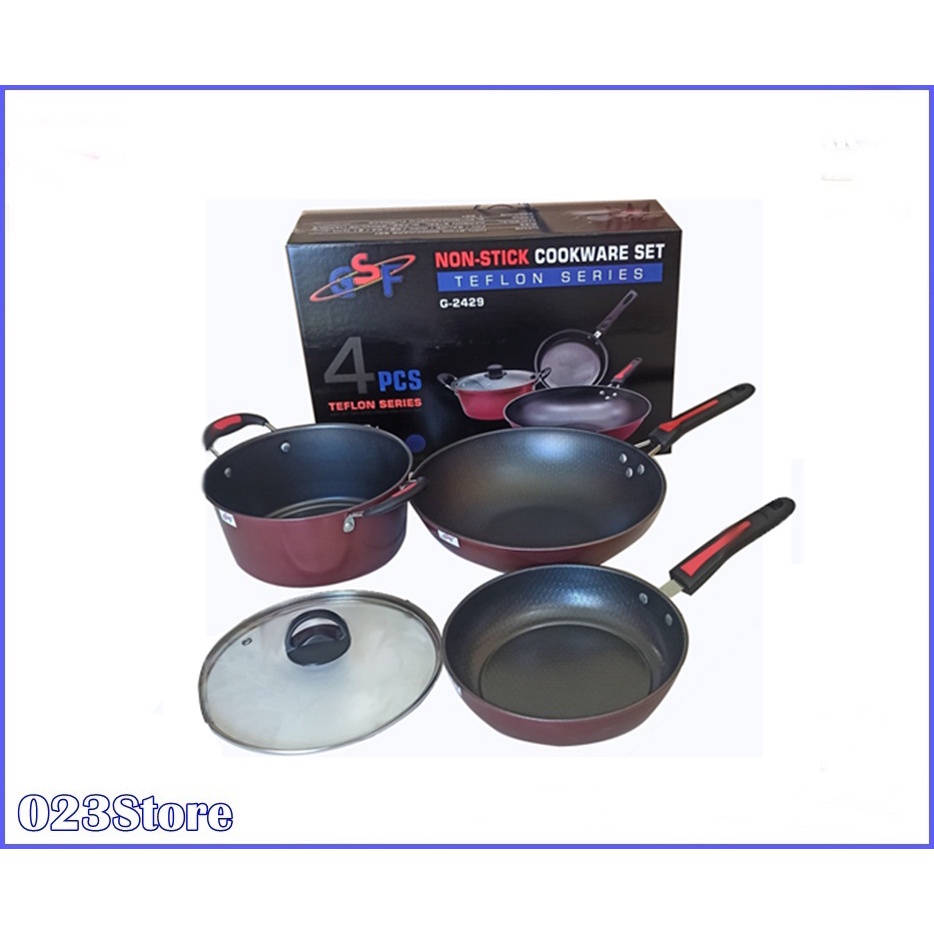 Jual Panci Set GSF 4Pcs Teflon Series G-2429 - Panci Multifungsi ...