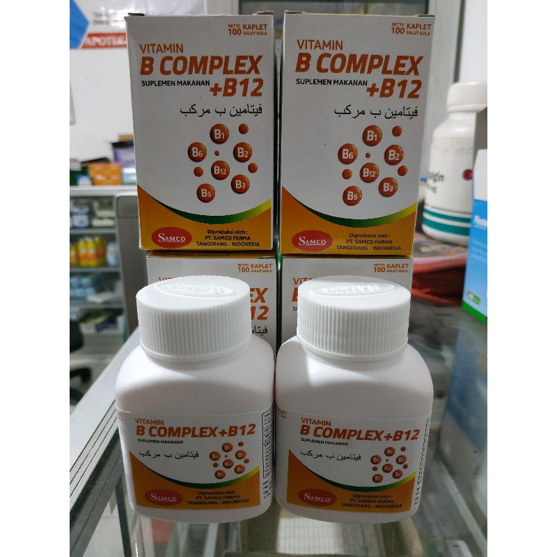 Jual Vitamin B Complex + B12 botol isi 100 Samco | Shopee Indonesia