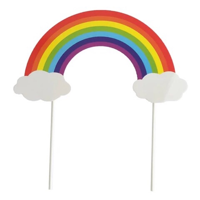 Jual Cake topper/hiasan ultah/rainbow cake topper/tusukan kue ultah ...