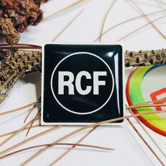 Jual Emblem Miniatur Sound RCF KOTAK HITAM Stiker Logo Lentur 3D ...