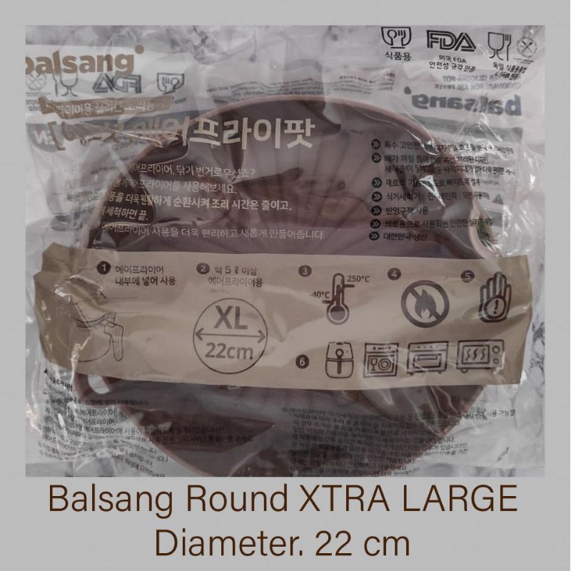 Jual Original Balsang Silicone Airfryer Pot - Round Size XL | Shopee ...