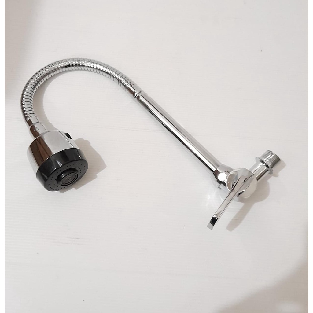 Jual Kran Angsa Flexibel Kepala Besar Keran Air Washtafel Cuci Piring ...