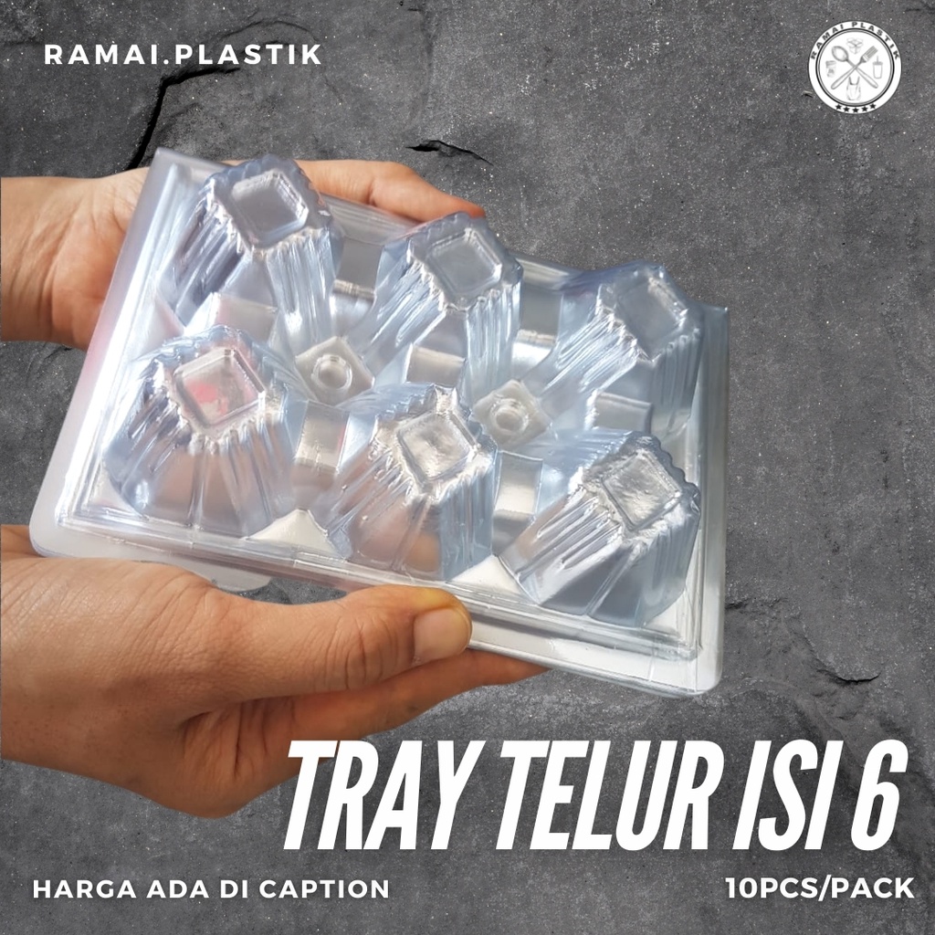 Jual Tray telur mika isi 6 butir perpak isi 10 lembar | Shopee Indonesia