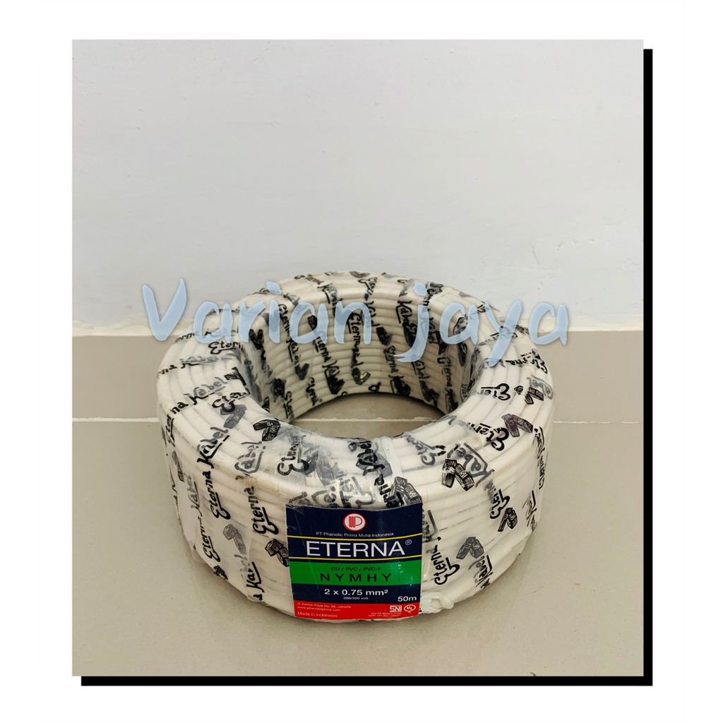 Jual Kabel Listrik 2x0,75 Eterna NYMHY 50M | Shopee Indonesia