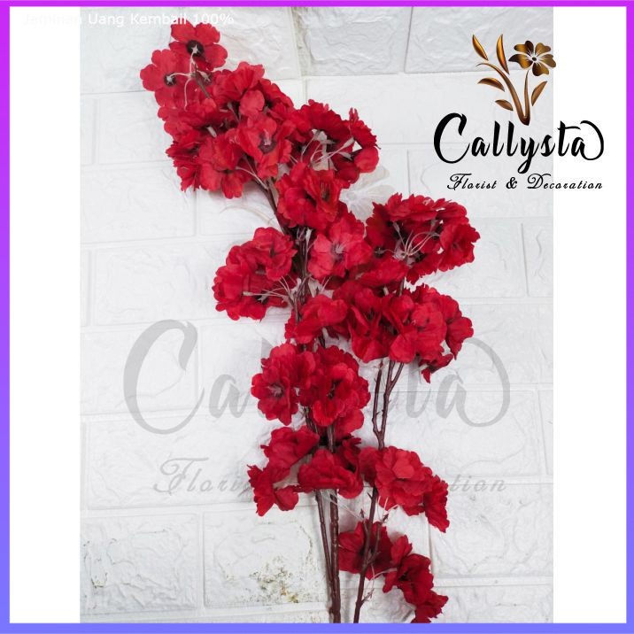 Jual 1 PCS Bunga Cherry Blossom Cabang 3 - Bunga Dekorasi - Dekorasi ...