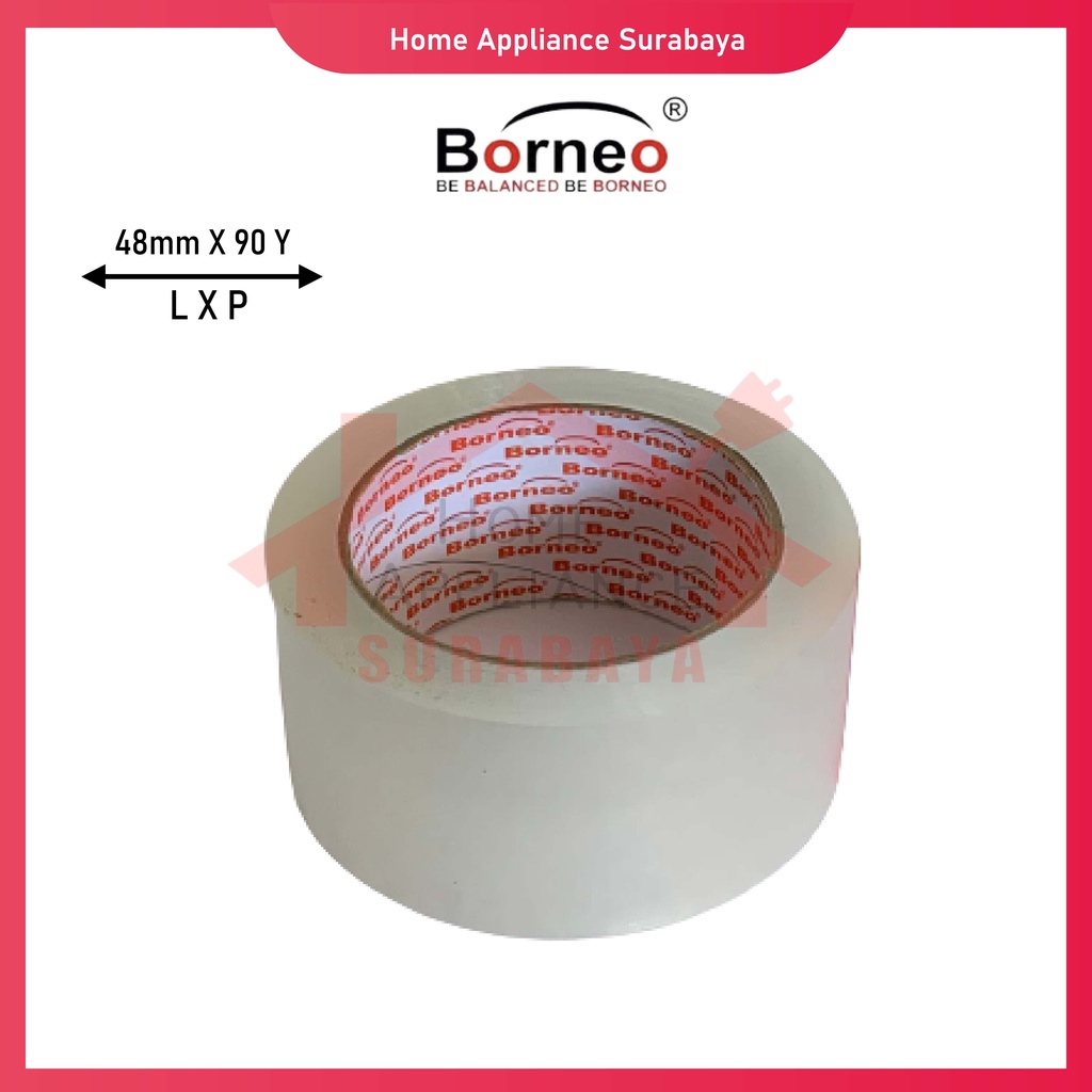 Jual Lakban Isolasi BENING / COKLAT OPP BORNEO TAPE 2 Inch - 48mm x ...