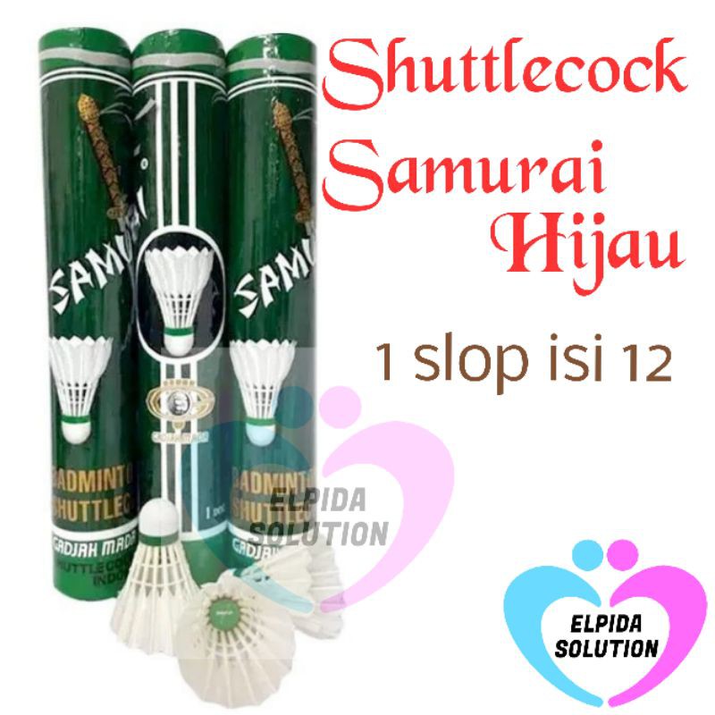 Jual SHUTTLECOCK SAMURAI HIJAU ORIGINAL GAJAH MADA / KOK SAMURAI HIJAU ...