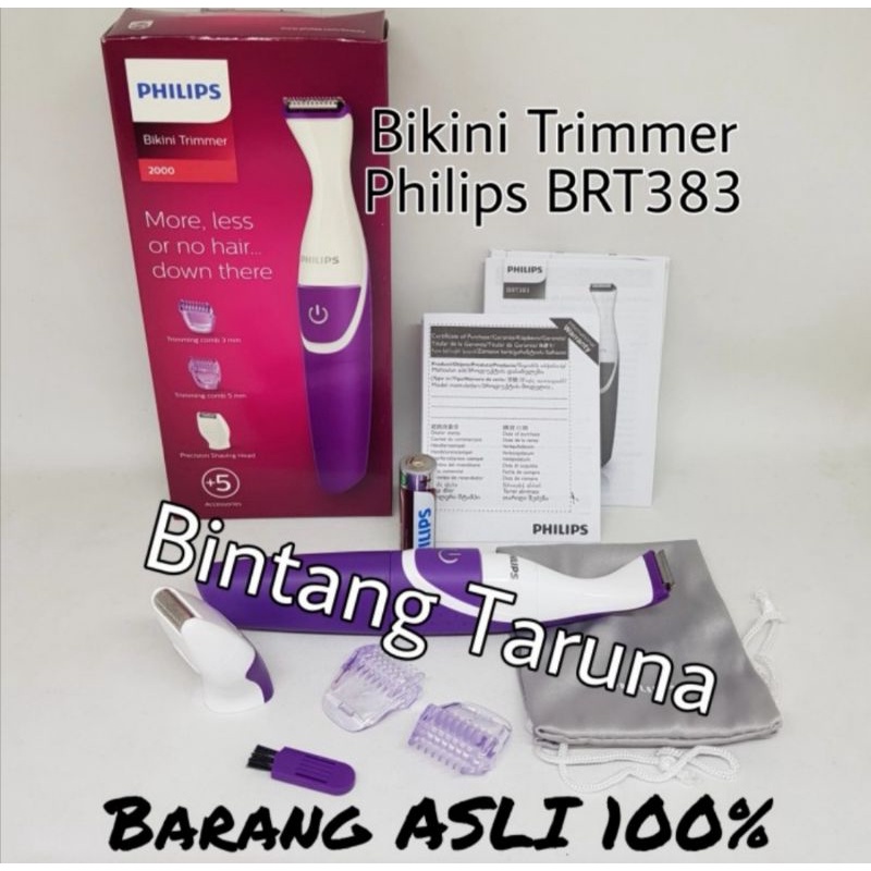 Jual Bikini Trimmer Philips BRT383 Lady Trimmer Philips BRT383/15 BRT ...