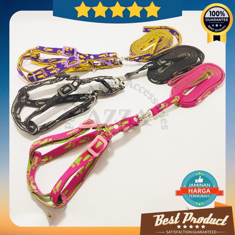 Jual Harness Kucing Motif Tapak Model Y / Tali Kucing Harness / Harness ...