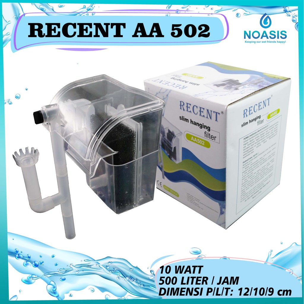Jual FILTER GANTUNG AQUARIUM HANGING FILTER SLIM PLUS SKIMER RECENT AA ...