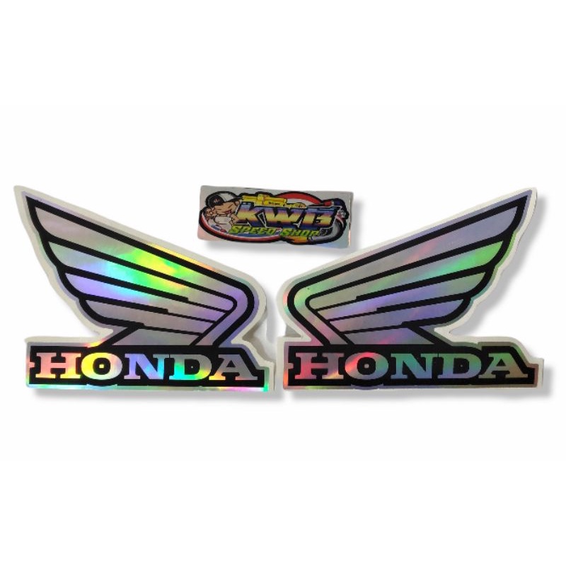 Jual Sticker logo sayap honda hologram ukuran panjang 13cm tinggi 10cm ...