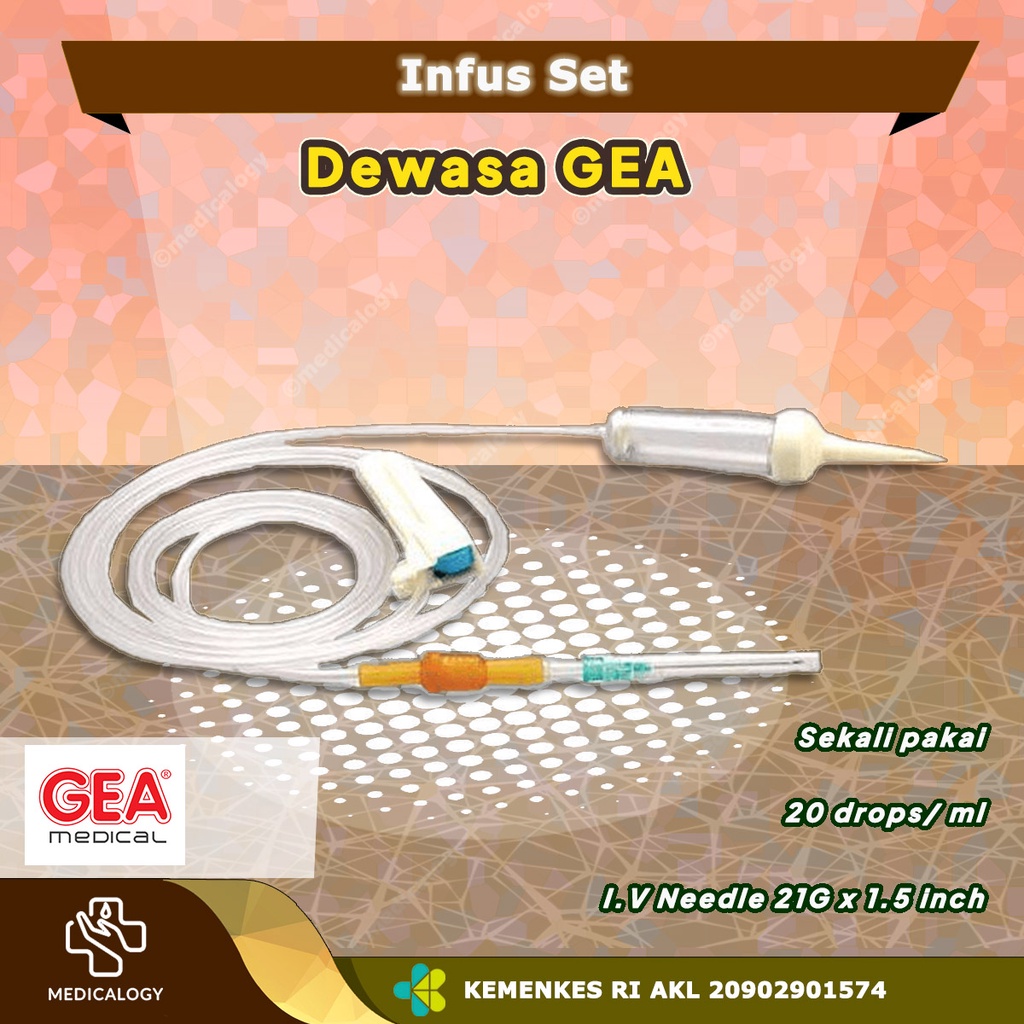 Jual Infus Set Dewasa GEA | Shopee Indonesia