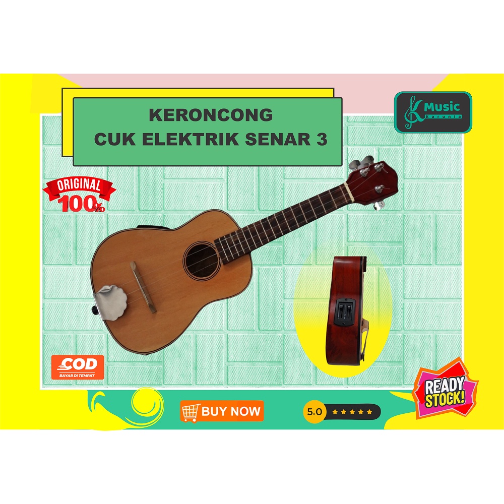 Jual [ COD ] Ukulele Kencrung cuk elektrik preamp senar 3 nilon ...
