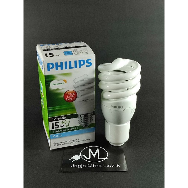 Jual LAMPU PHILIPS TORNADO / LAMPU SPIRAL PHILIPS 15 WATT | Shopee Indonesia