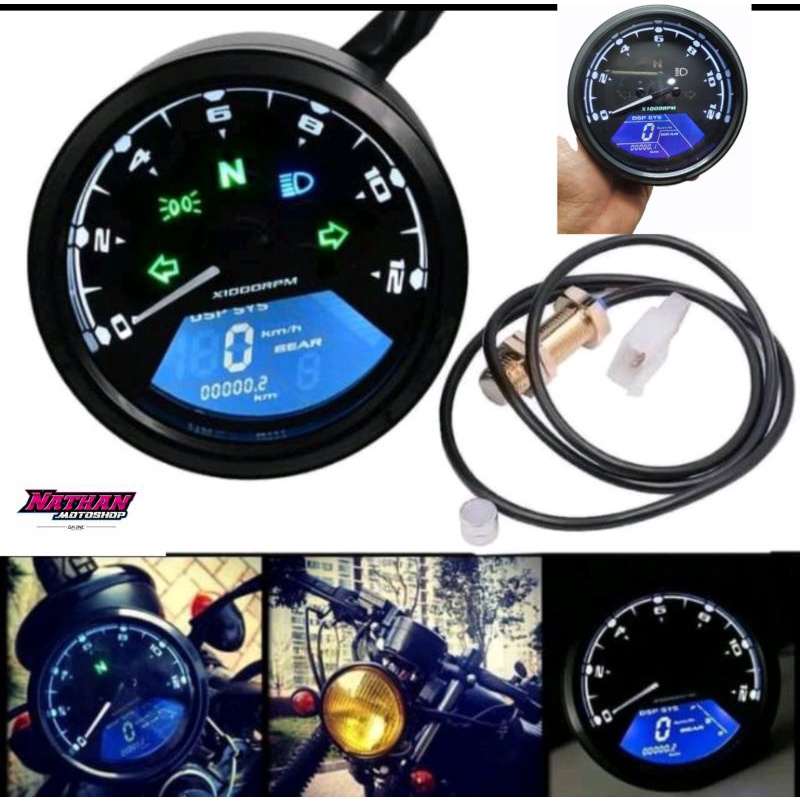 Jual Speedo babon speedometer babon bulat digital plus sensor Speedo ...