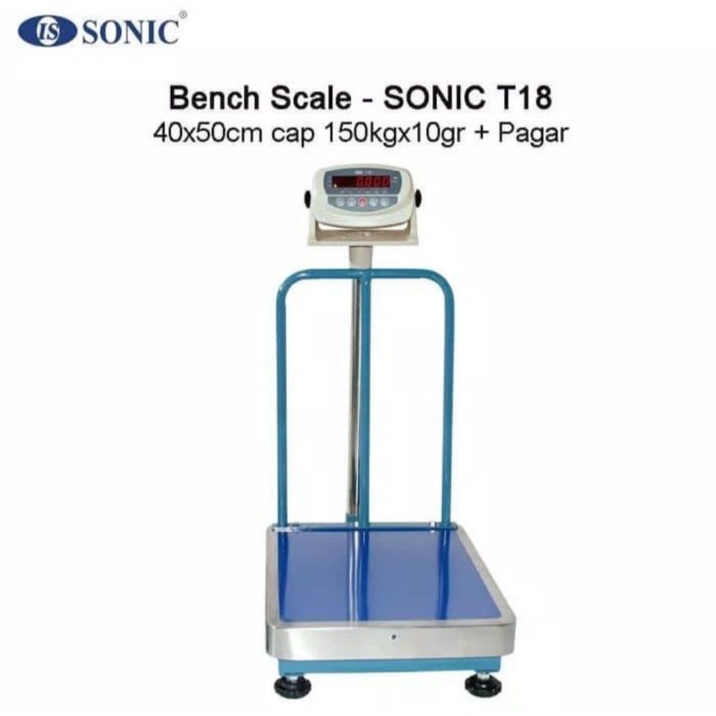 Jual Timbangan Duduk, Timbangan Serbaguna, Bench Scale Sonic T18 Cap - 150Kg | Shopee Indonesia