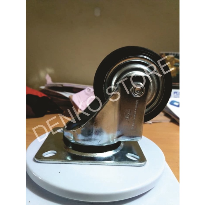 Jual Roda Hidup/ Caster Wheel Rubber 3" Helver Kapasitas 60kg | Shopee ...