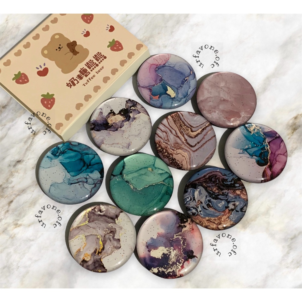 Jual MARBLE GLITTER Edition 2 Resin Black Popsocket / Phone Holder ...