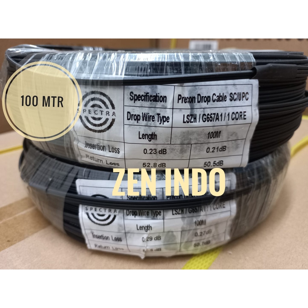 Jual Kabel Fiber Optik Kabel FO 100 meter 100m 1 Core 3 Seling PRECON | Shopee Indonesia