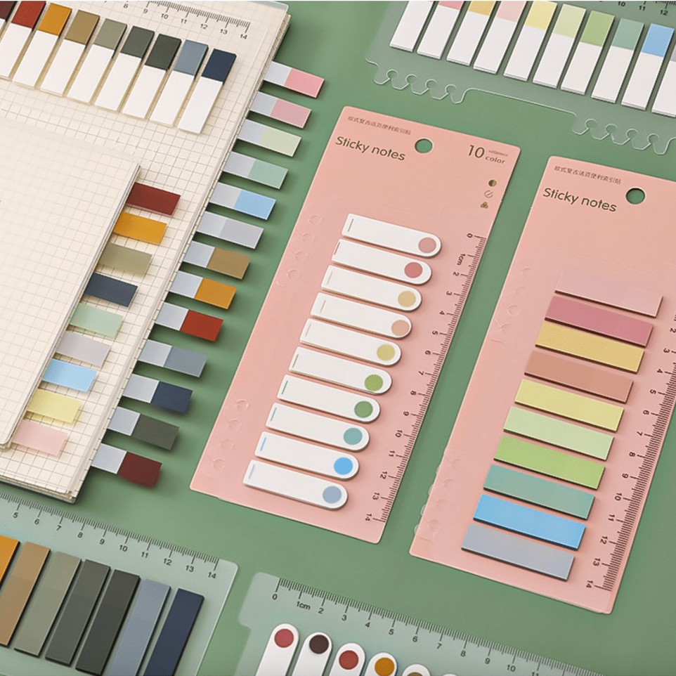 Jual 200 lembar label stiker warna, sticky notes binder dengan ...