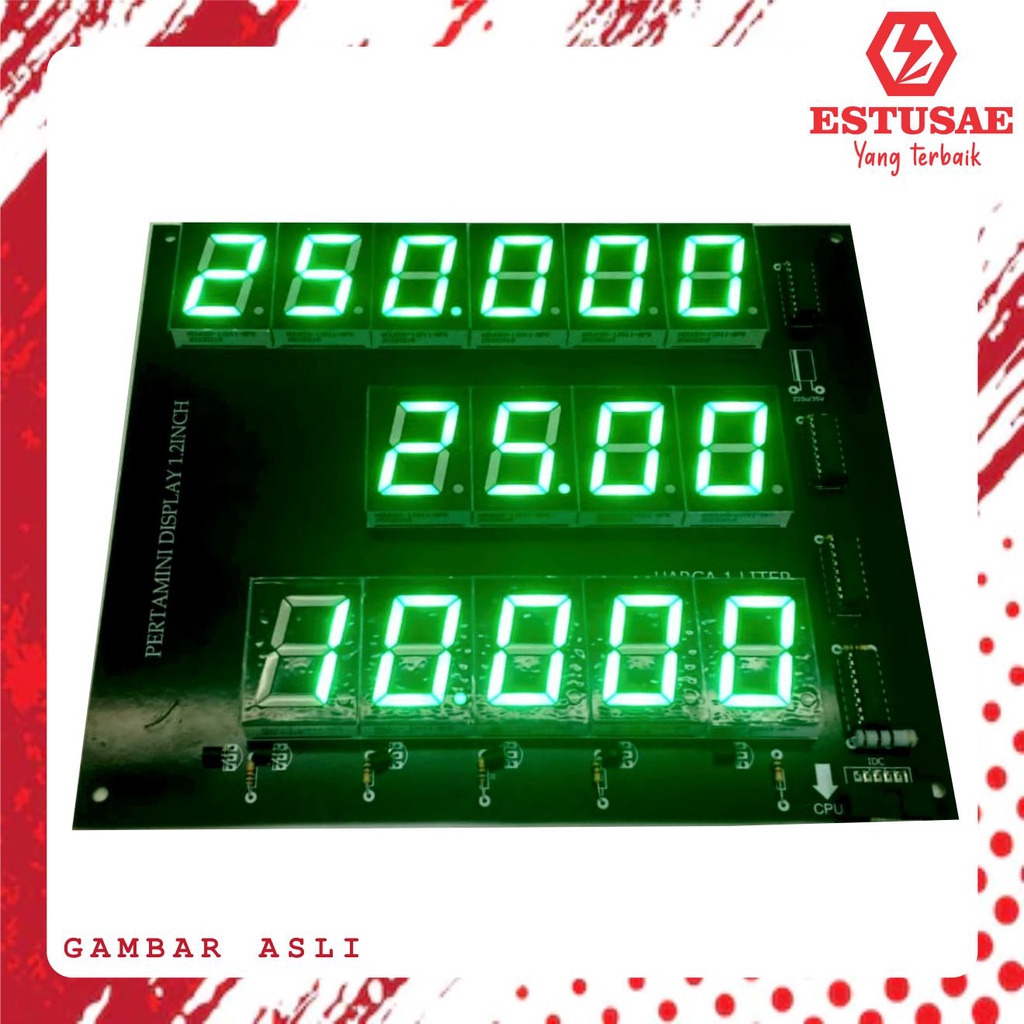Jual DISPLAY ATAU LAYAR DIGITAL POM MINI PERTAMINI WARNA HIJAU ...