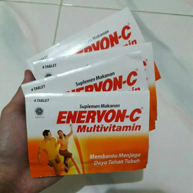 Jual Enervon-C Multivitamin (1strip isi 4 tablet) | Shopee Indonesia