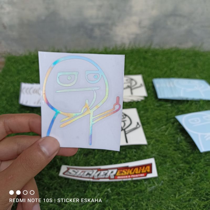 Jual Sticker Cutting Fak Middle Finger Lucu Emoticon Jari Tengah ...