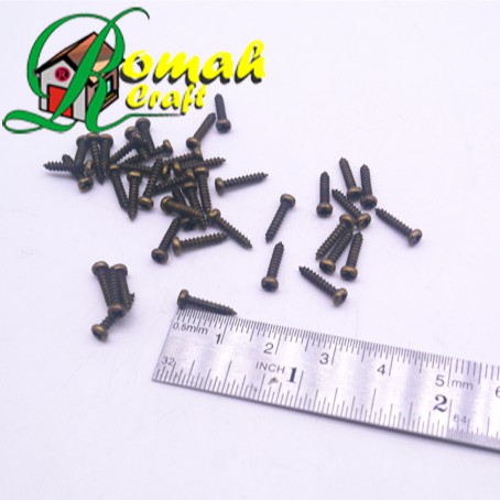 Jual ( 50 pcs ) Sekrup mini antik 3 x 10 mm skrup mini kepala 3 x 10 mm ...