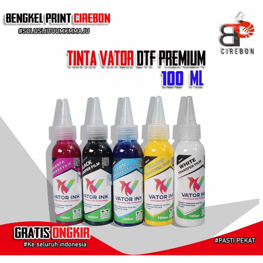 Jual Tinta DTF CMYK Vator Ink Tinta Warna Khusus DTF 100 ML | TINTA DTF ...