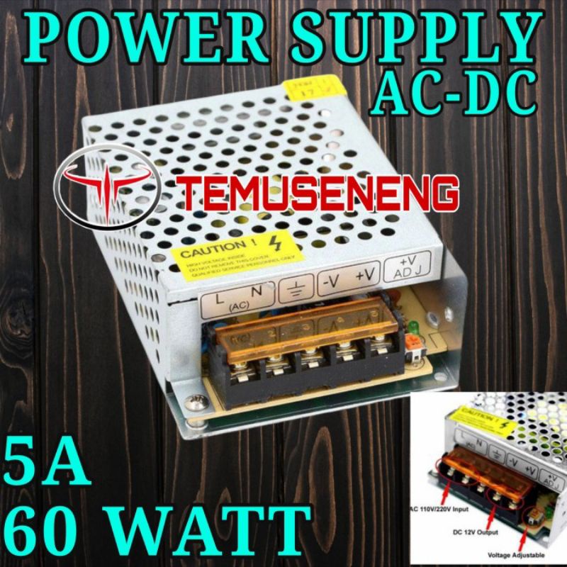 Jual Trafo 5A 12V Power Supply Cctv Kotak Adaptor Cctv 5 Ampere Lampu ...