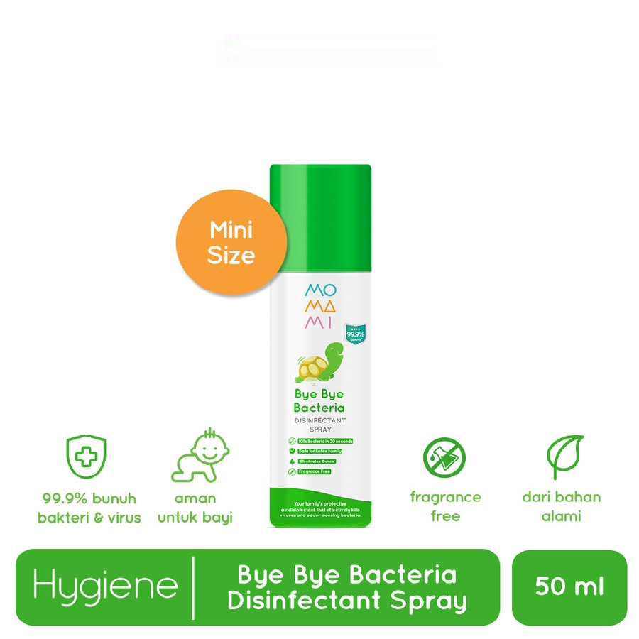 Jual Momami Bye Bye Bacteria Disinfectant Spray 50ml | Shopee Indonesia