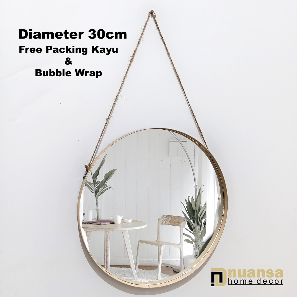 Jual KACA AESTHETIC - CERMIN BULAT - KACA FRAMELESS 30cm x 30cm KACA ...