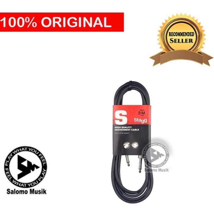 Jual Kabel Instrument / Kabel Jack Stagg SGC3 S Series 3M Original ...