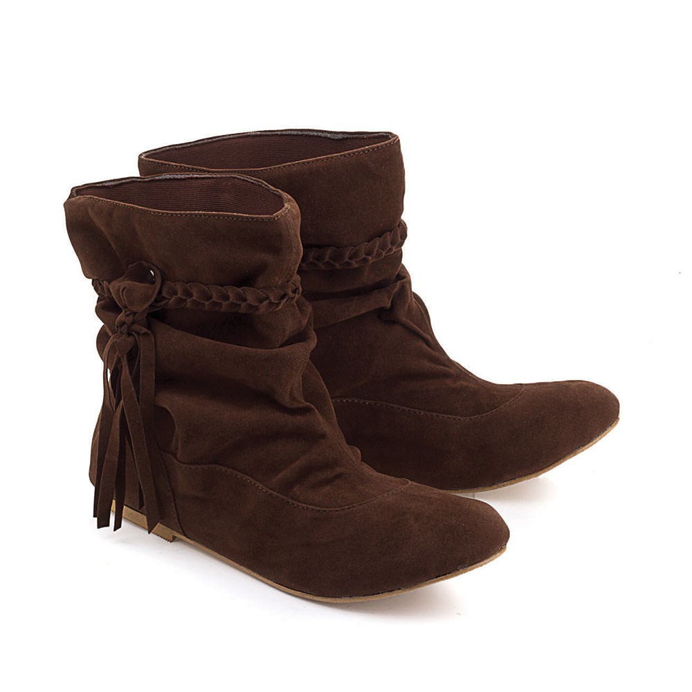 Jual sepatu boots wanita, boots flat cewek, sepatu boots perempuan ...