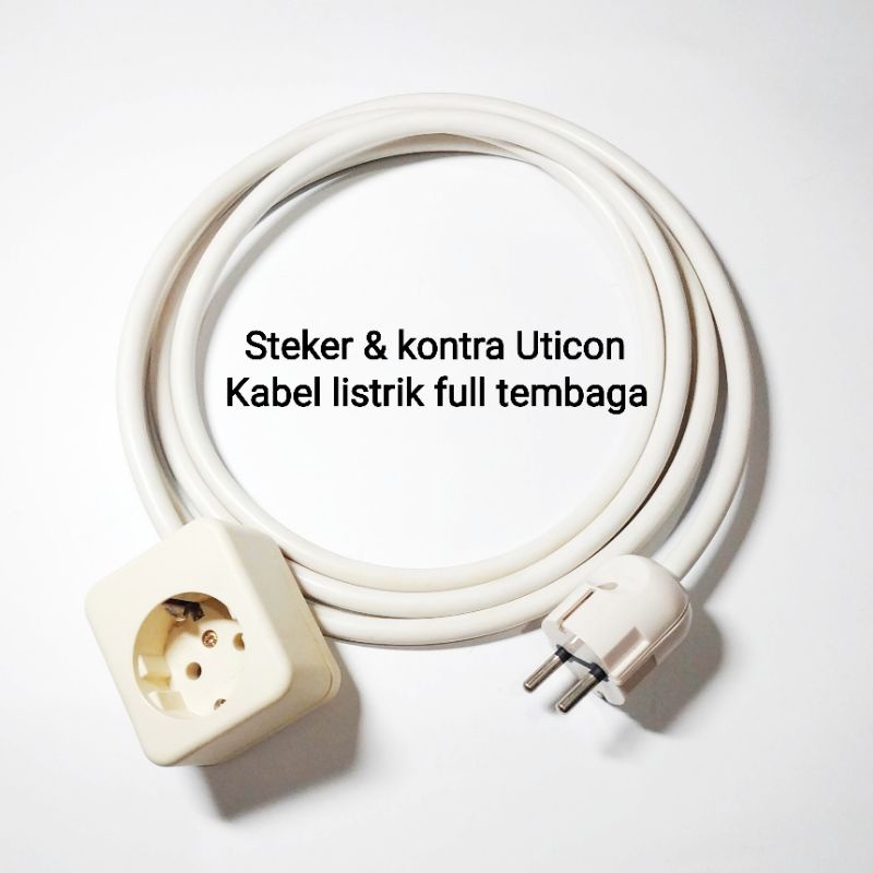 Jual Set sambungan kabel listrik extension stop kontak lubang 1 ...