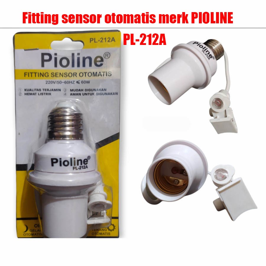 Jual Fitting sensor otomatis E27 Pioline PL-212A / fitting lampu ...