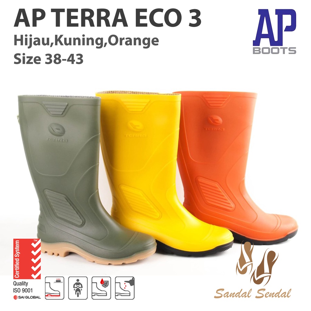 Jual Sepatu Boot Tinggi AP BOOTS AP TERRA ECO 3 HIJAU KUNING ORANGE ...