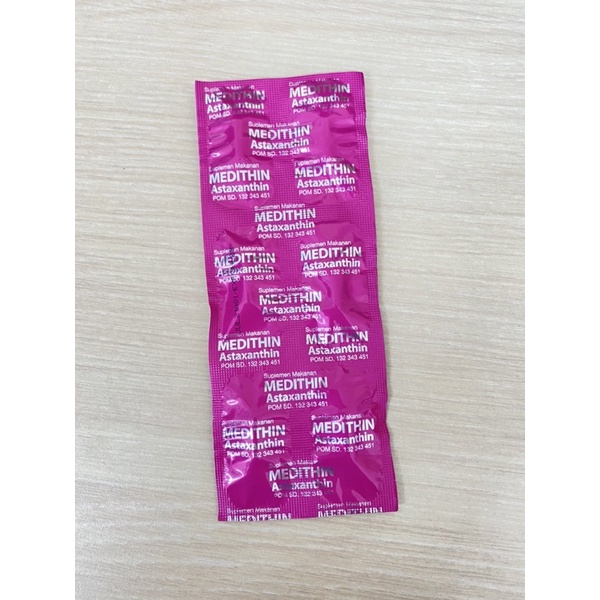 Jual MEDITHIN Astaxanthin 6 Tablet/Strip Antioksidan Kesehatan Kulit ...