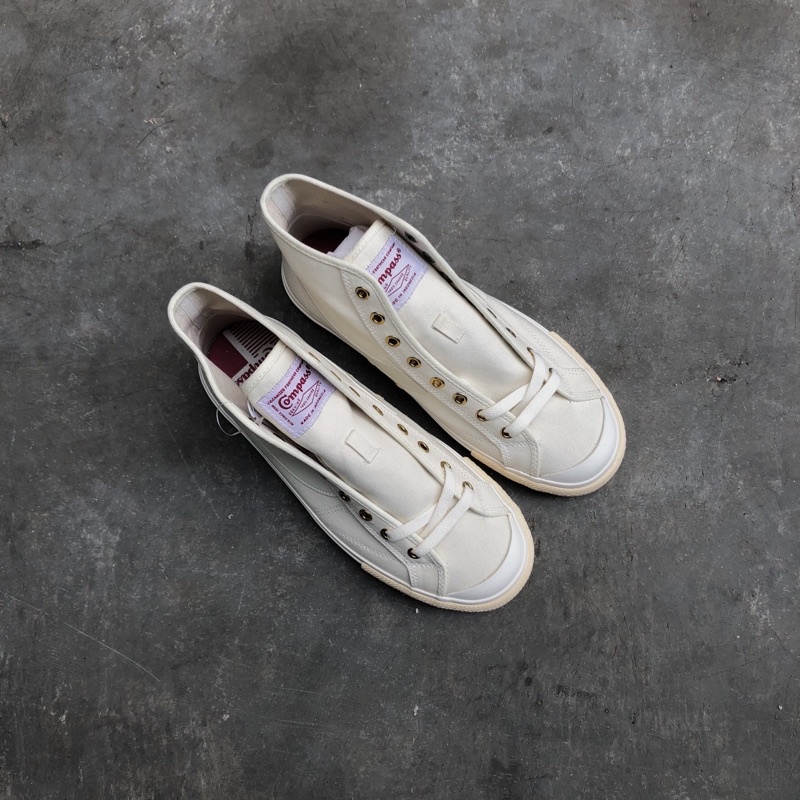 Jual Compass Gazelle Low Cream / White Blue | Hi/High Cream / White ...