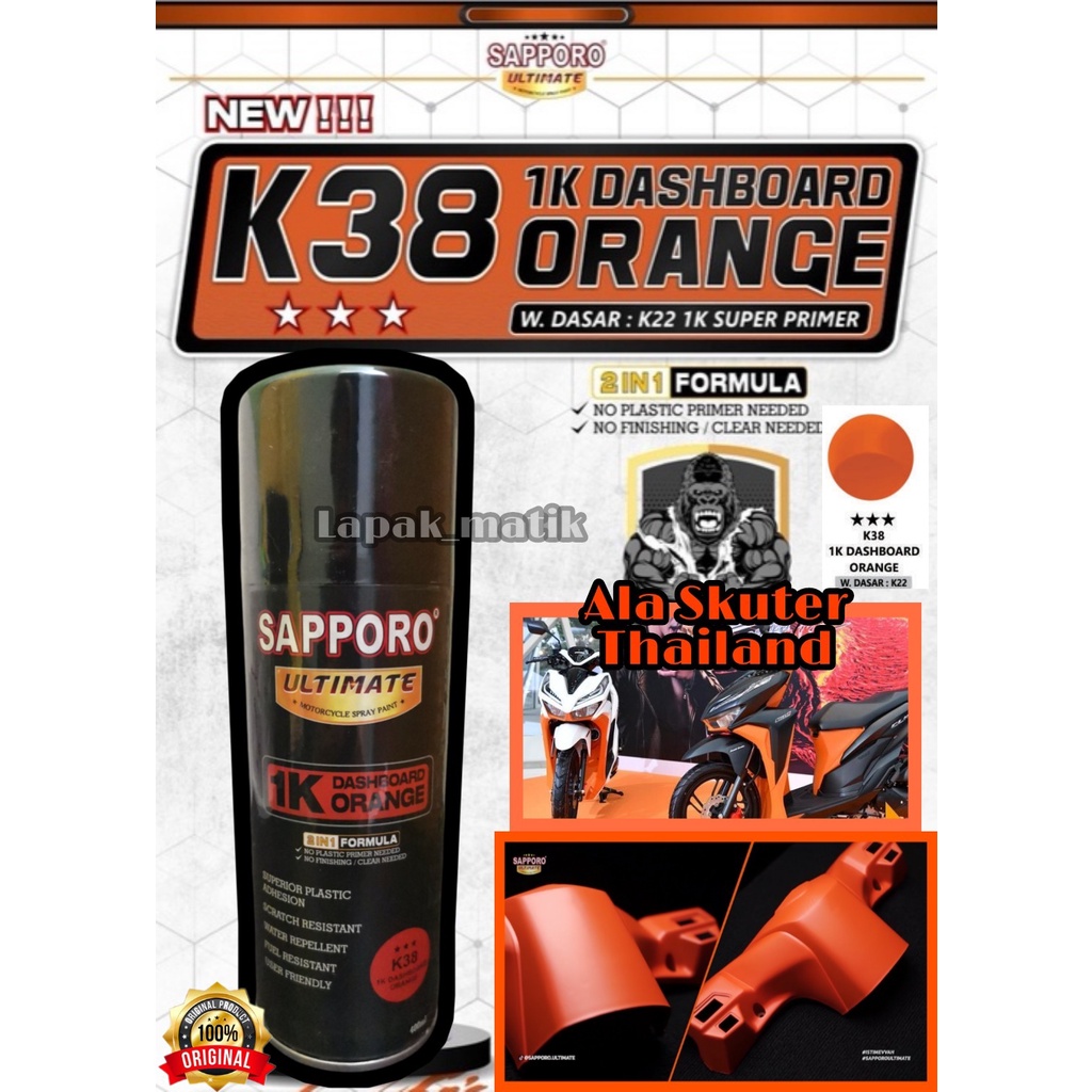 Jual Pilok Sapporo Ultimate 1K DASHBOARD ORANGE K38 | Shopee Indonesia