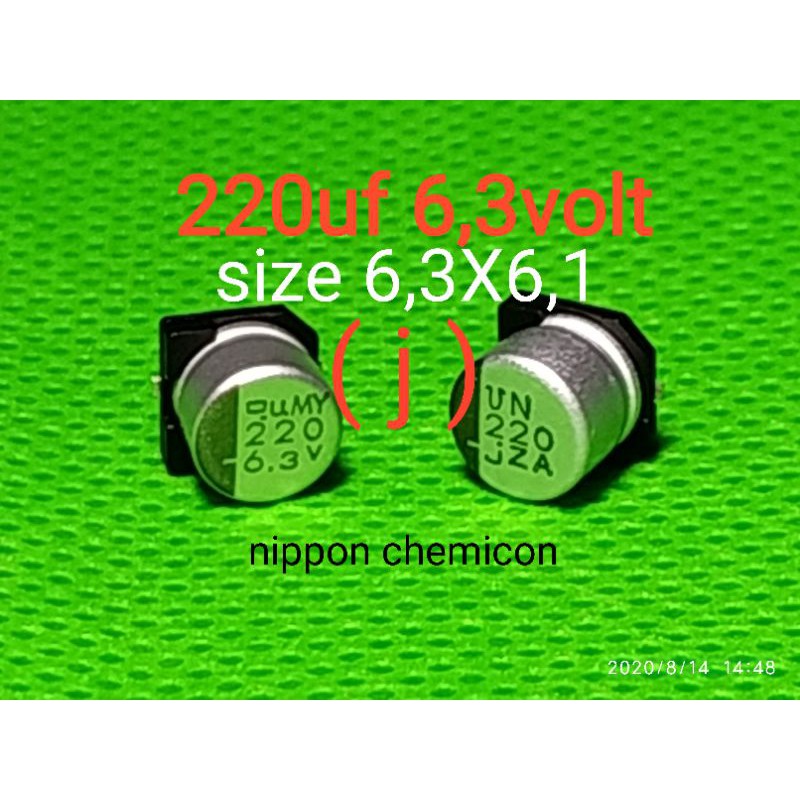 Jual Solid kapasitor capasitor elko elco SMD 220uf 6,3v 220 uf 6.3 volt ...