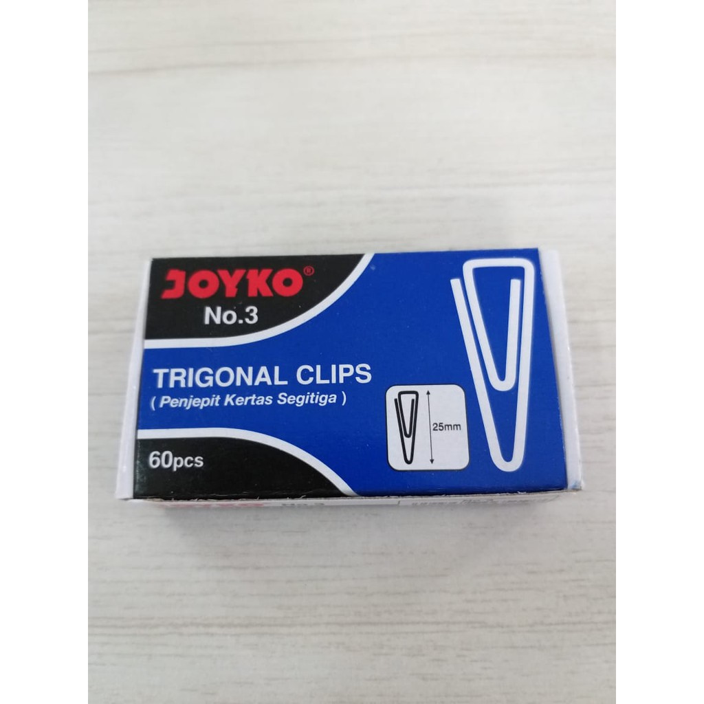 Jual Paper Clip / Trigonal Clip / Klip Penjepit Kertas JOYKO NO.3 ...