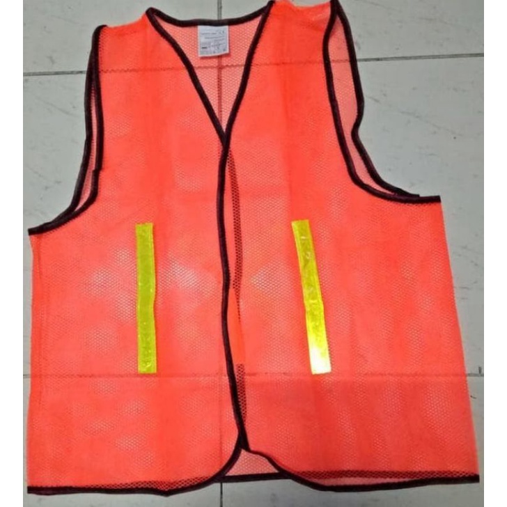 Jual rompi vest jaring jala baju safety proyek hijau stabilo orange ...